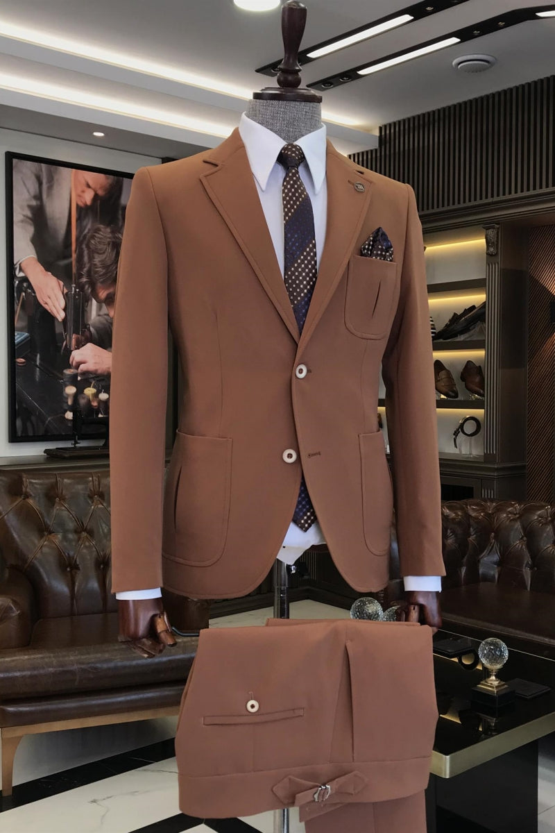 Stylish Light Brown Formal Suits For Men – Suitfitpro